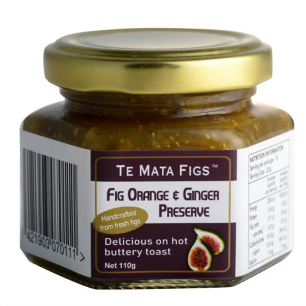 Te Mata Fig Orange and Ginger Preserve 280g - Kai NZ Foods Limited